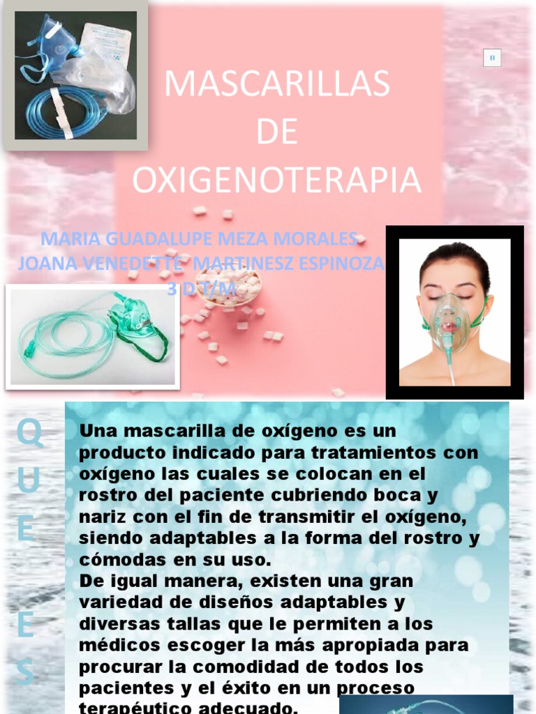MASCARILLAS DE OXIGENOTERAPIA | PDF | Oxígeno | Medicina CLINICA