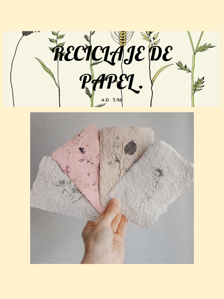 Reciclaje de Papel | PDF | Papel | Residuos
