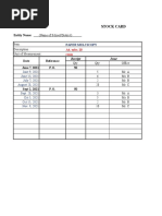 Stock Card Template and Example | PDF