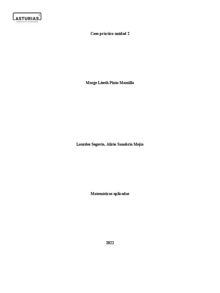 Caso Practico Unidad 2 ... | PDF
