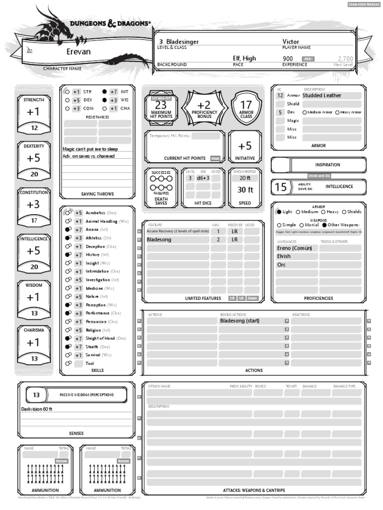 MPMB's Character Record Sheet (v13.1.0) (Printer Friendly - Redesign) | PDF | Grappling ...