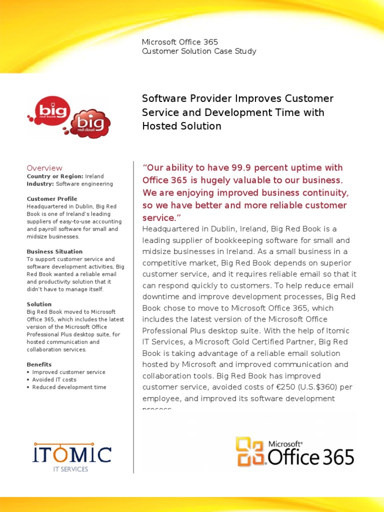 Microsoft Office 365 Case Study - Big Red Book | PDF | Office 365 ...