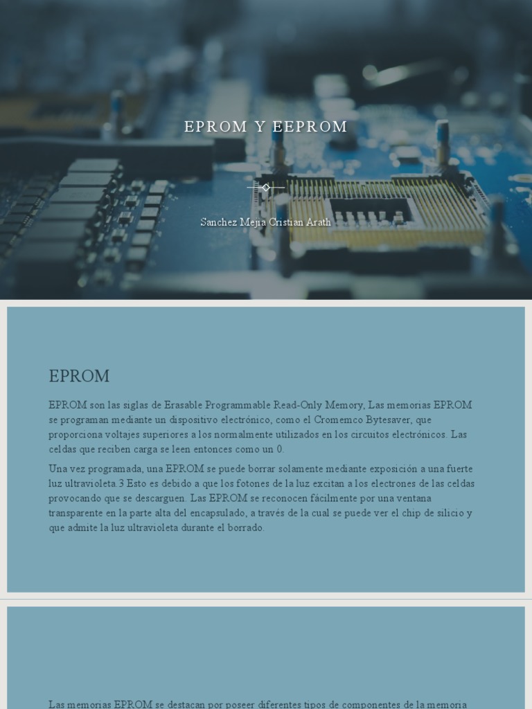 Diferencias entre EPROM y EEPROM | PDF | Informática