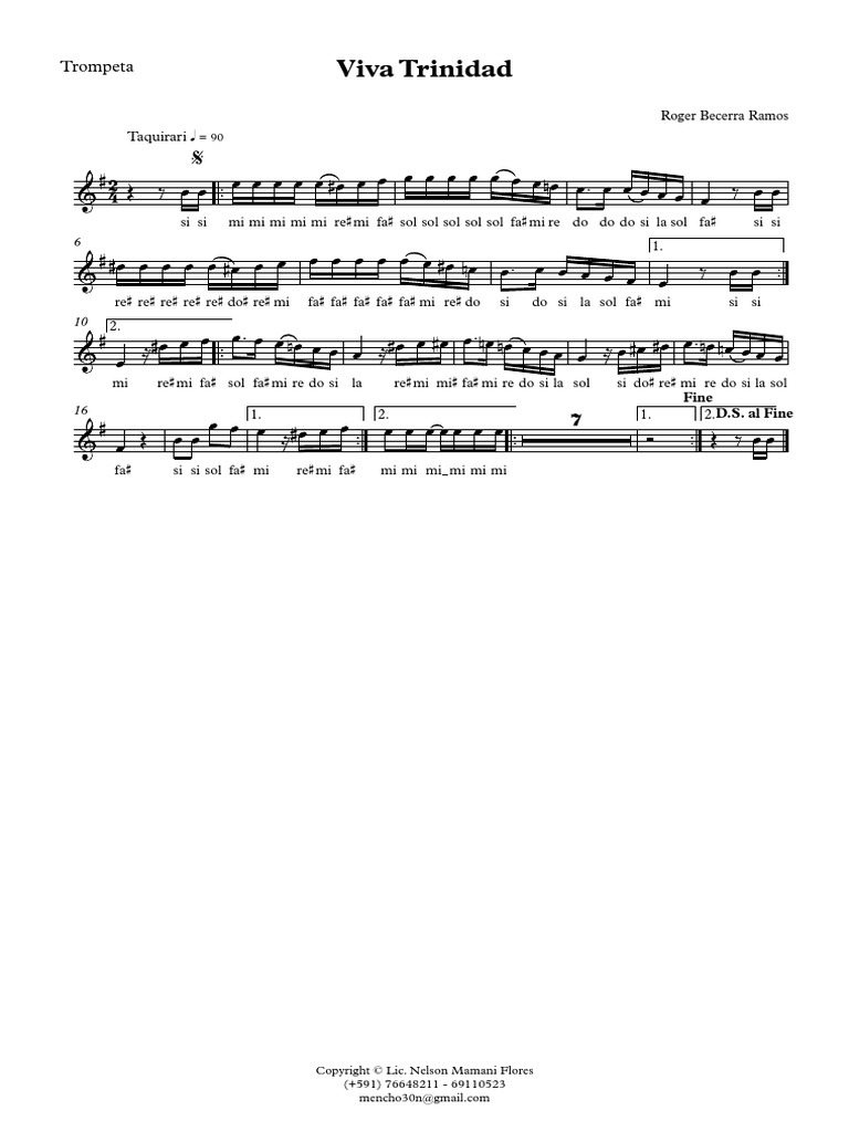 Viva Trinidad - Trompeta | PDF