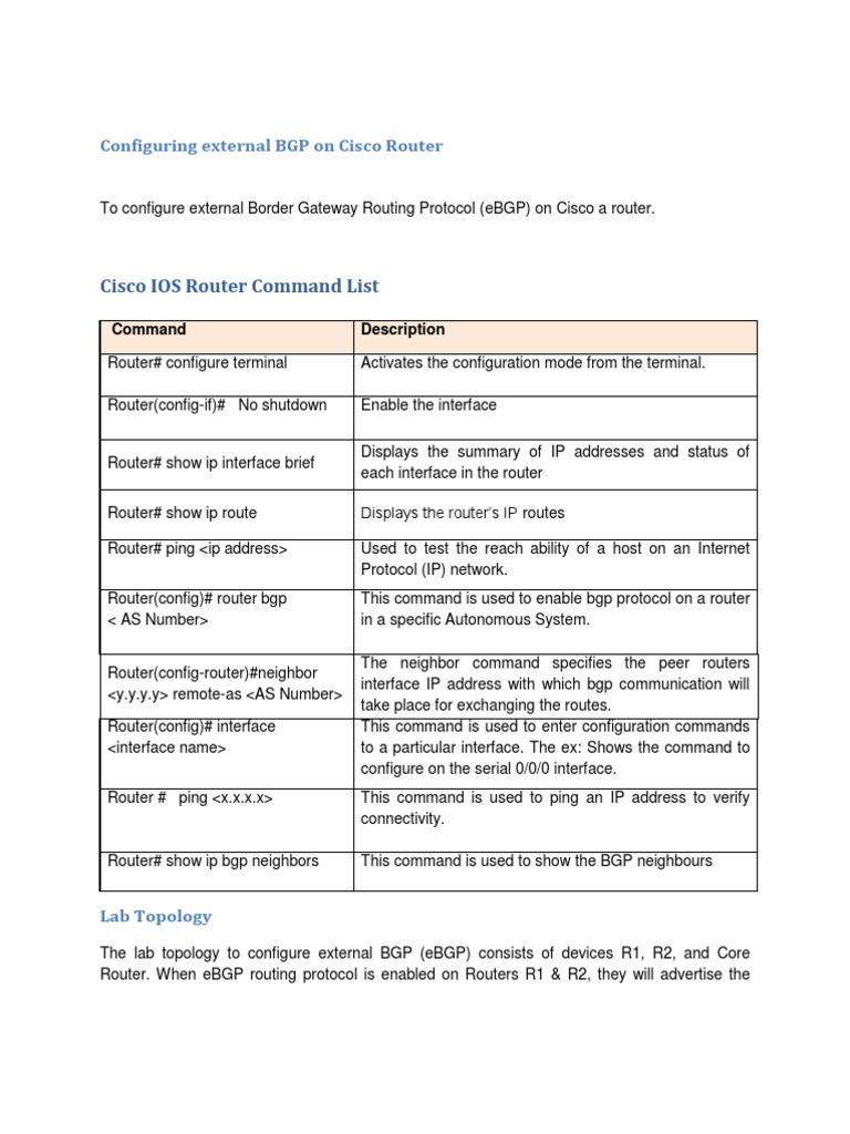 Bgp Configuration Pdf Router Computing Routing