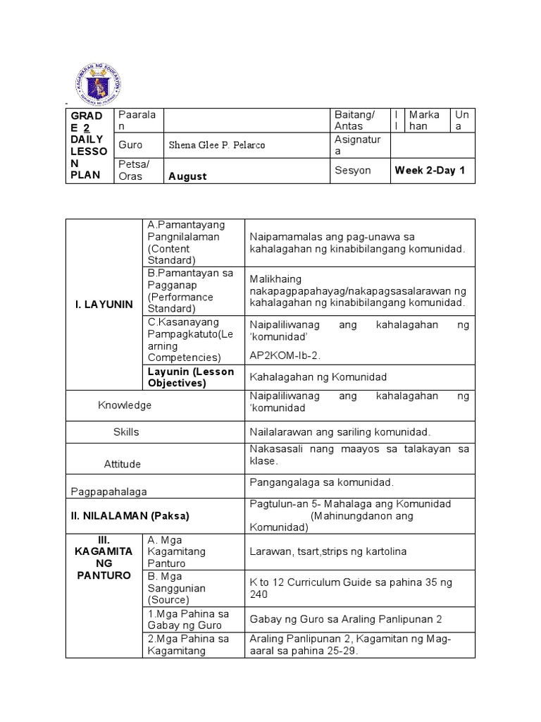 GRADE 2 DLP Wek 2 | PDF