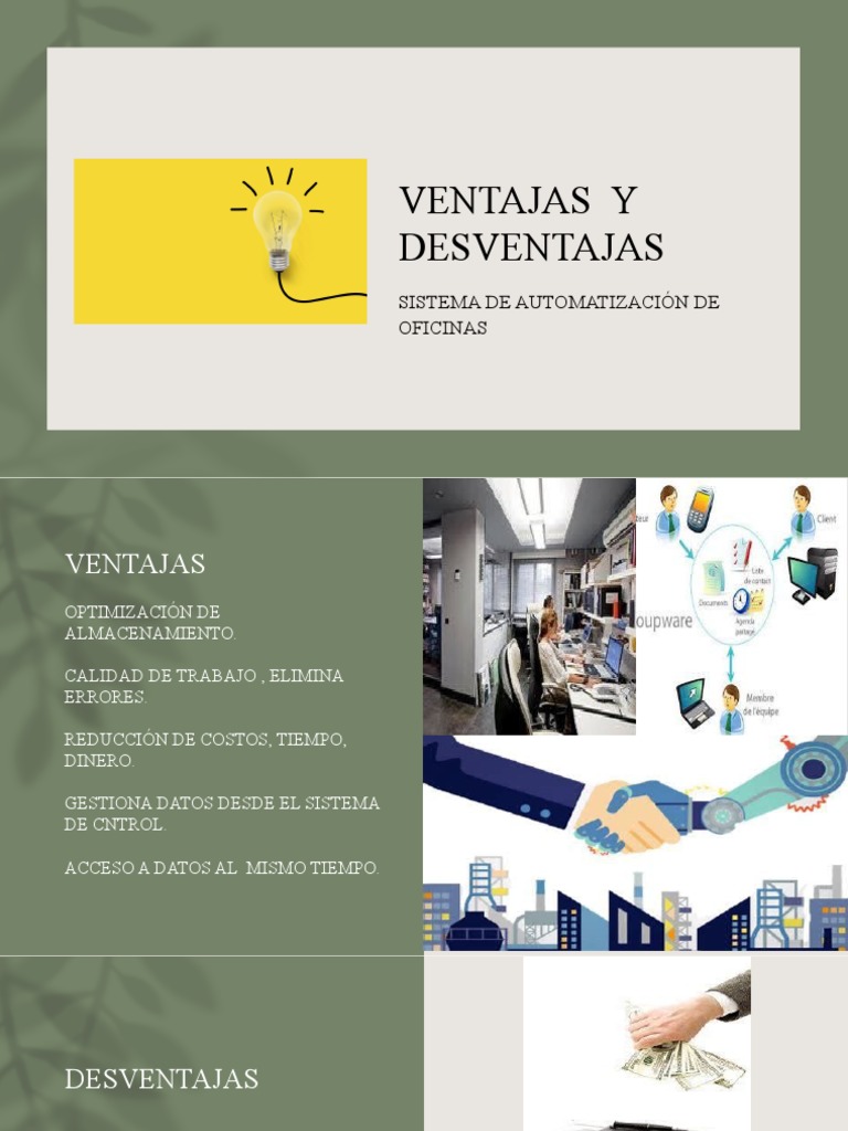 Ventajas y Desventajas de Automatización | PDF | Negocios | Informática