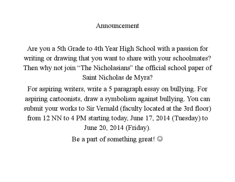 Announcement | PDF