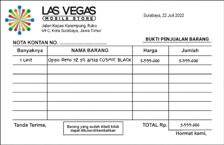 Nota Penjualan | PDF