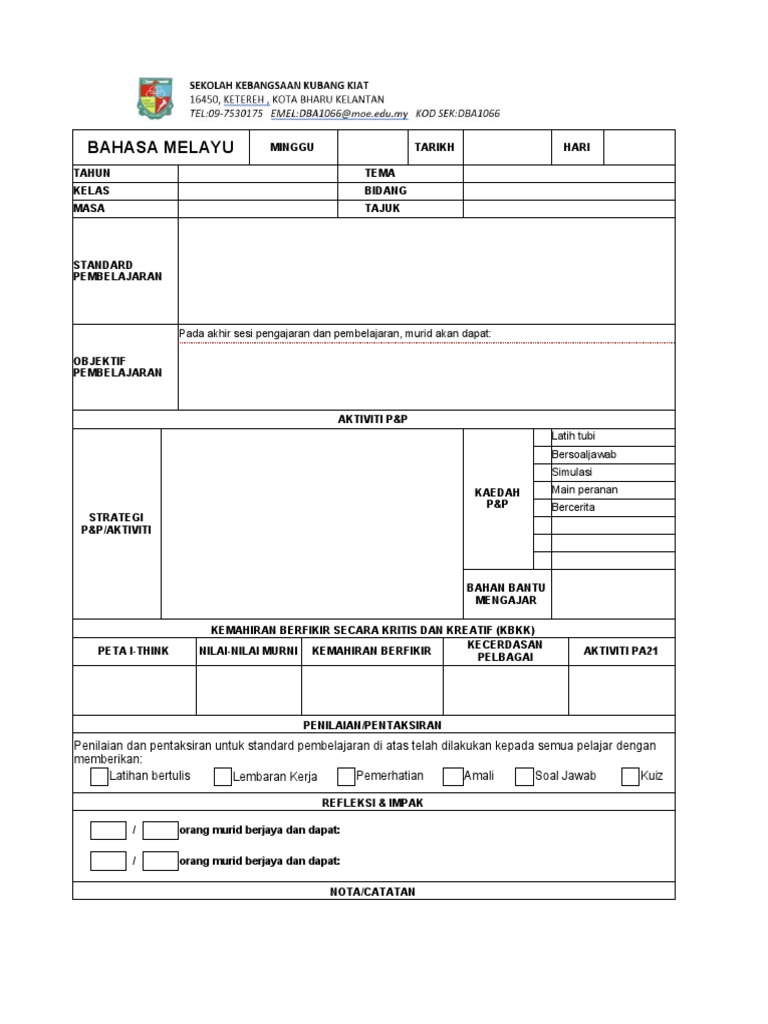 Format RPH 2022 | PDF