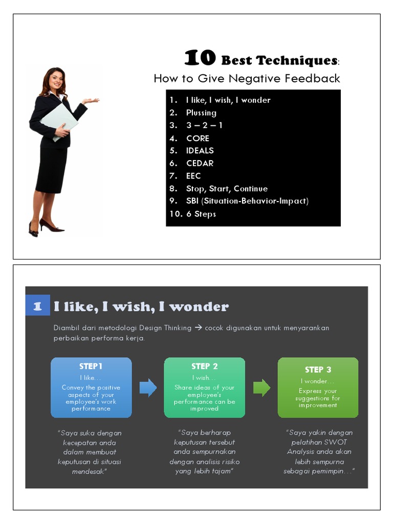 10 Best Techniques How To Give Negative Feedback | PDF