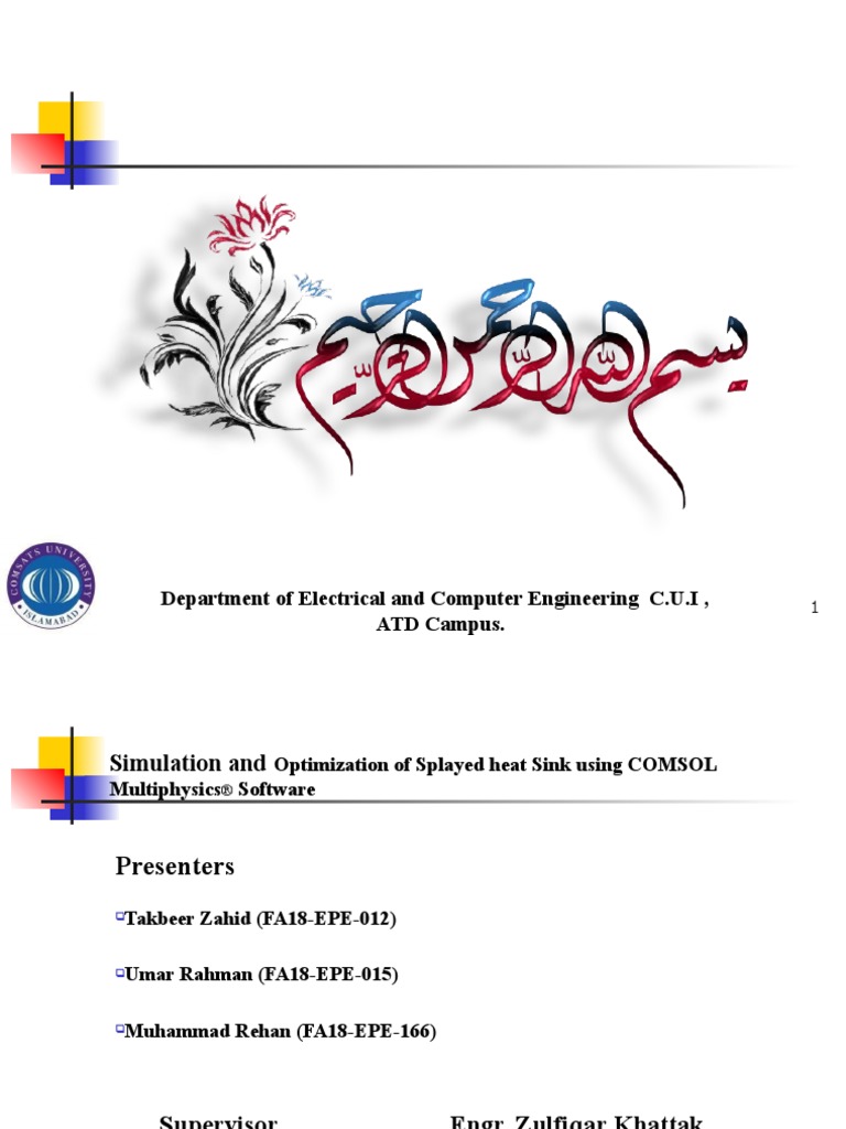 Department of Electrical and Computer Engineering C.U.I, ATD Campus | Download Free PDF | Heat ...