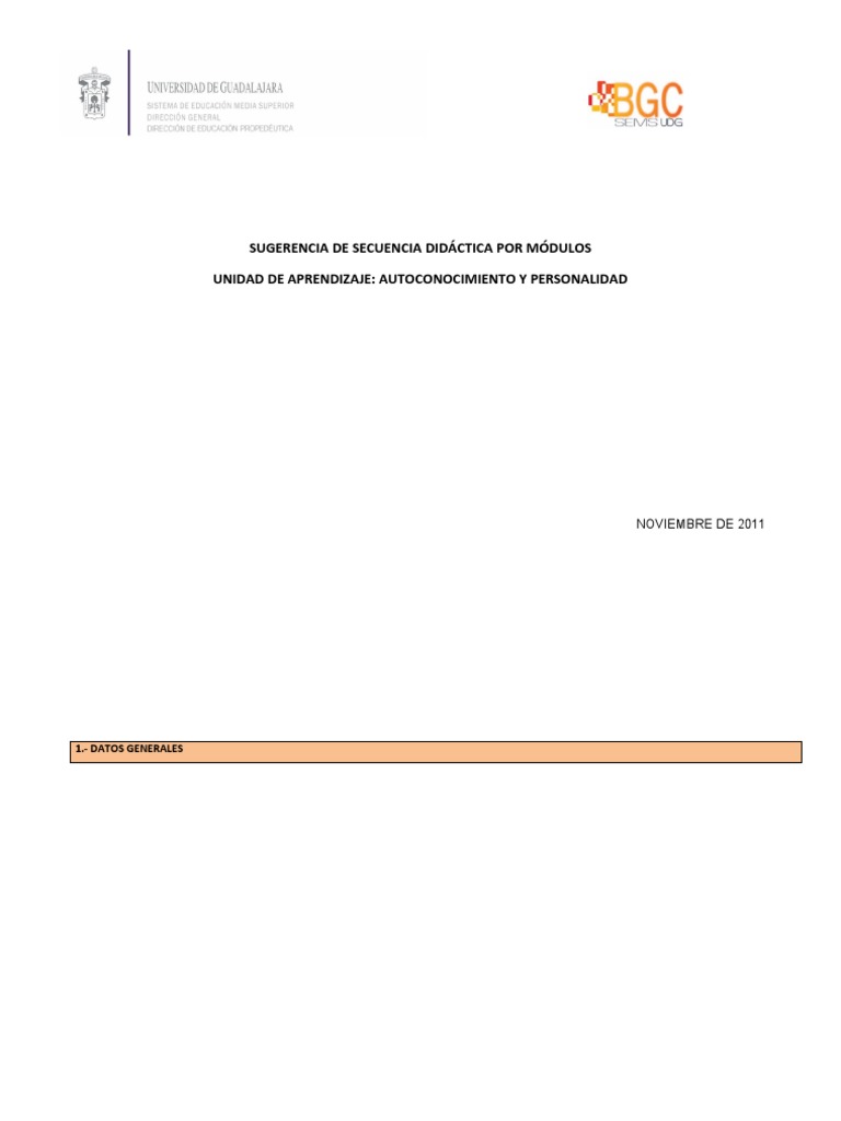 Autoconocimiento Personalidad Pdf Las Emociones Aprendizaje