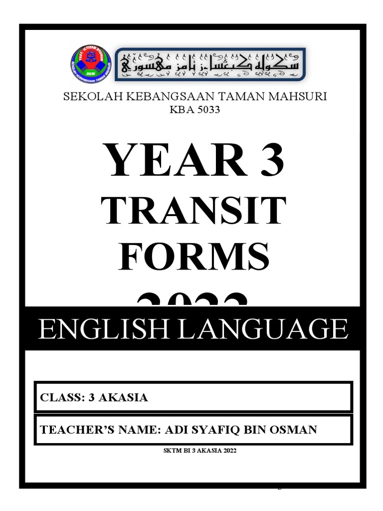 Year-3-Transit-Forms 3 Akasia | PDF | Literacy | Curriculum