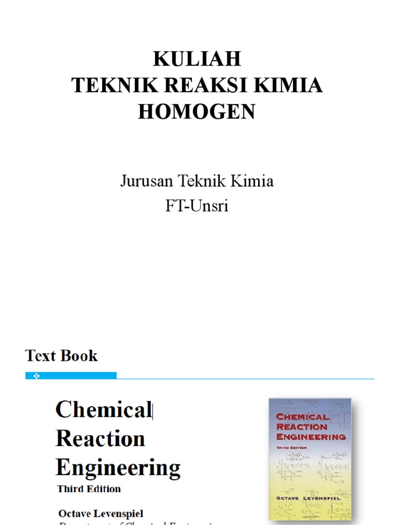 Kuliah Teknik Reaksi Kimia Homogen | Download Free PDF | Chemical ...