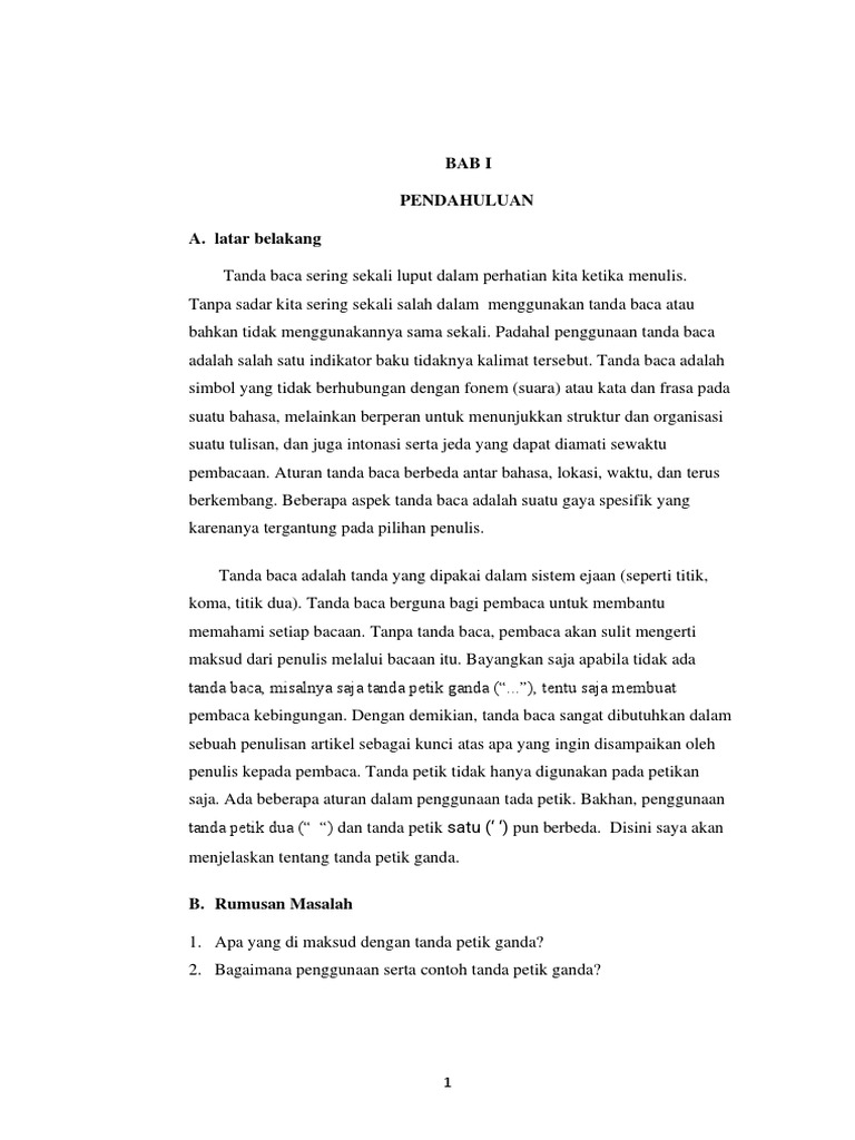 Aturan dan Contoh Tanda Petik Ganda | PDF | Seni & Disiplin Bahasa