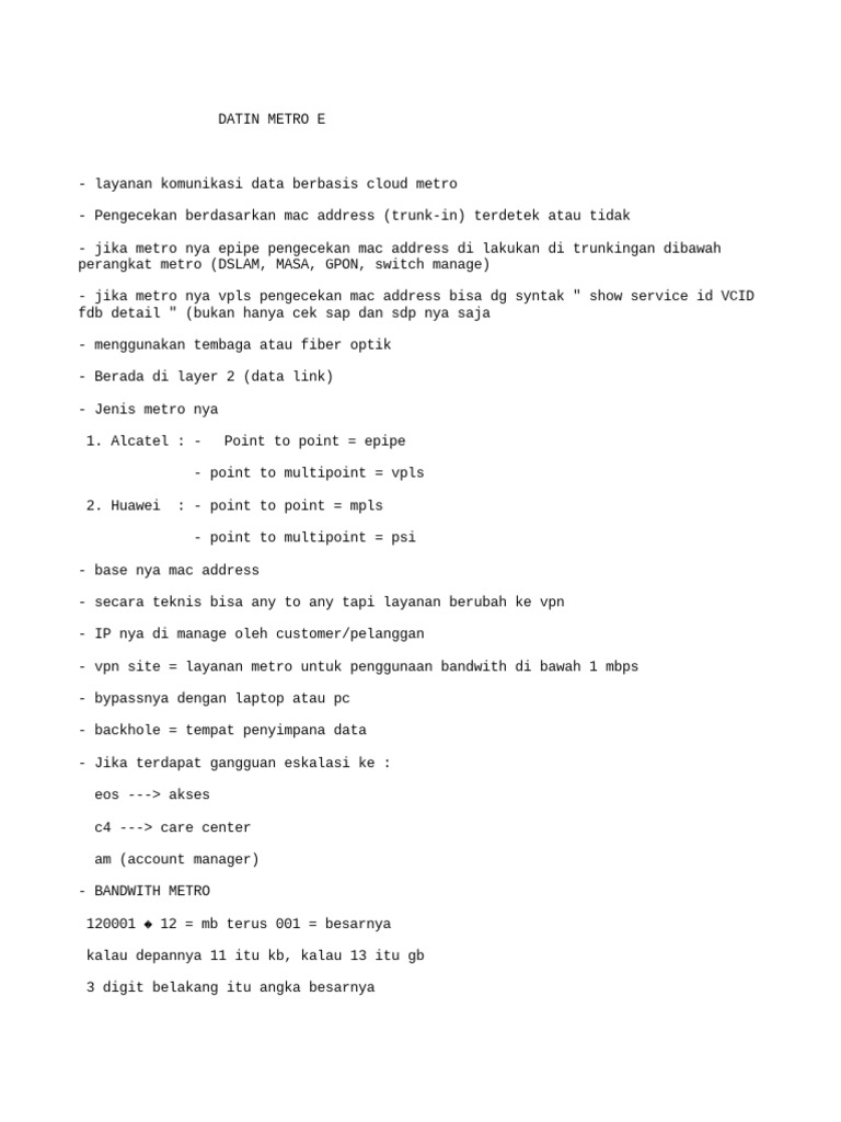 Metro e | PDF | Communications Protocols | Computer Science