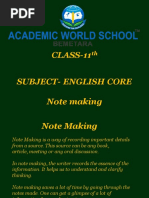 Note Making Class 11, Note Making Format, Examples, Sample | PDF | Artificial Intelligence ...