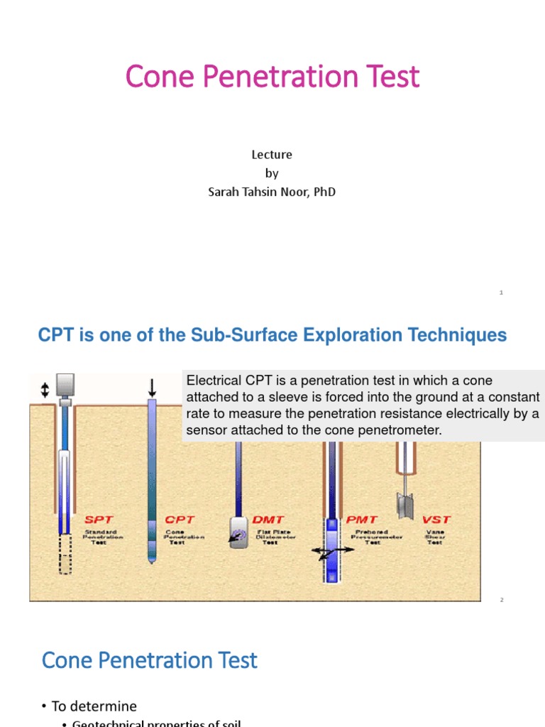 Cone Penetration Test Overview | PDF | Civil Engineering | Electrical ...