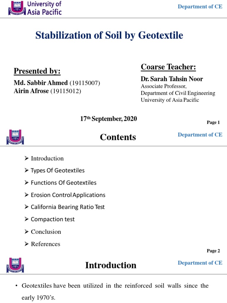 Geotextile (Soil) | PDF | Textiles | Nonwoven Fabric