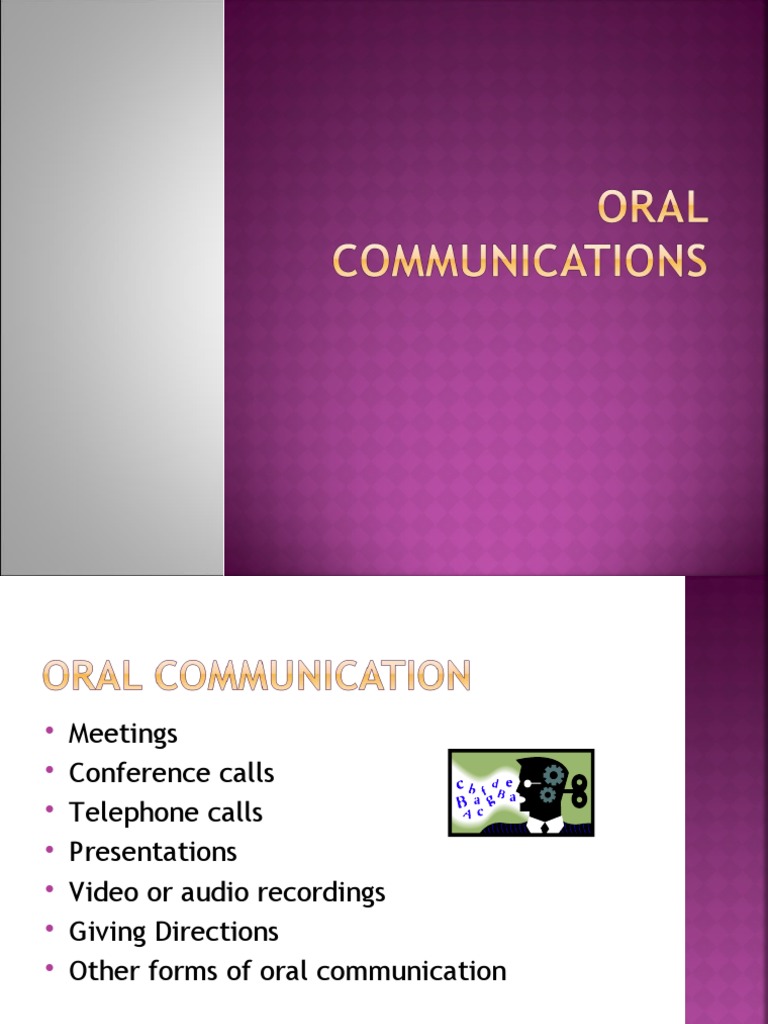 Types of Oral Communication Methods | PDF | Communication | Linguistics