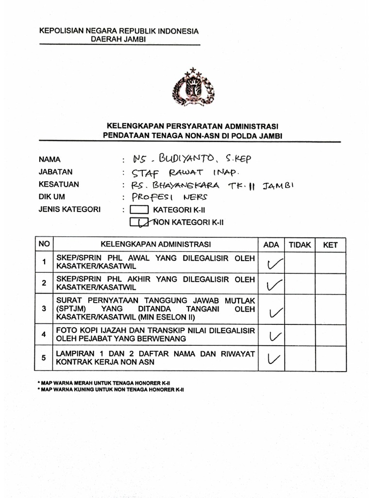Form Pendataan | PDF