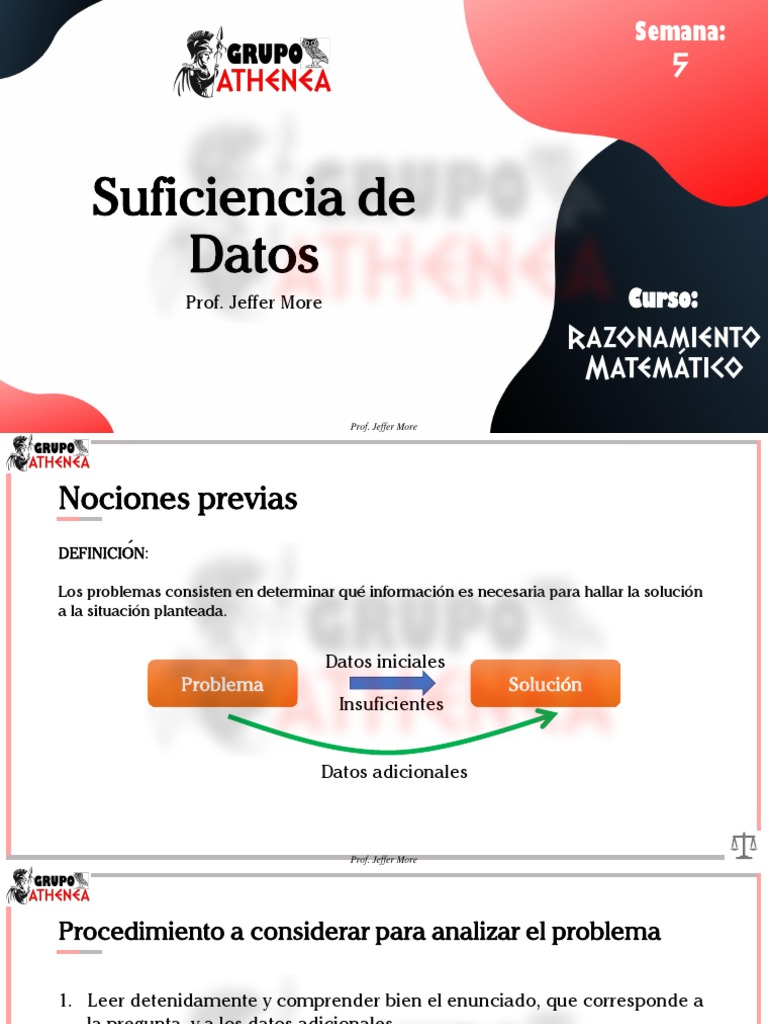 RM - Sem 5 - Suficiencia de Datos | PDF | Matemáticas