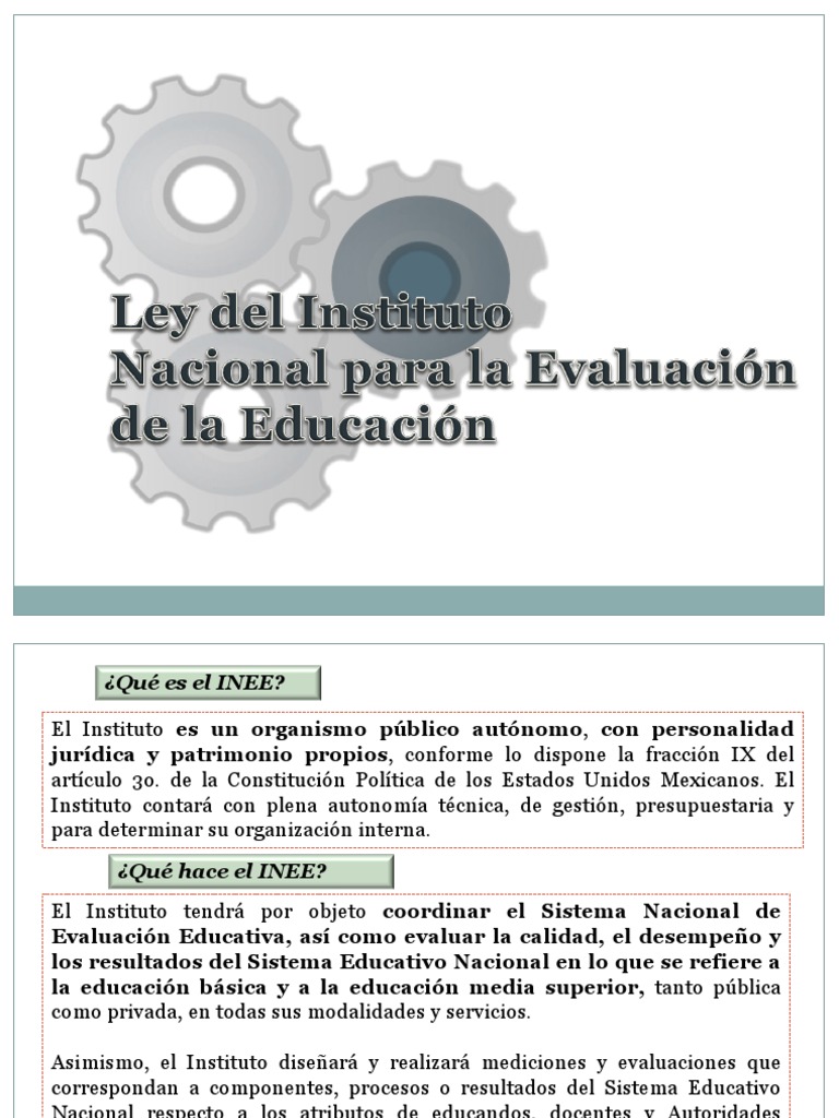 Ley Del INEE | PDF | Evaluación | México