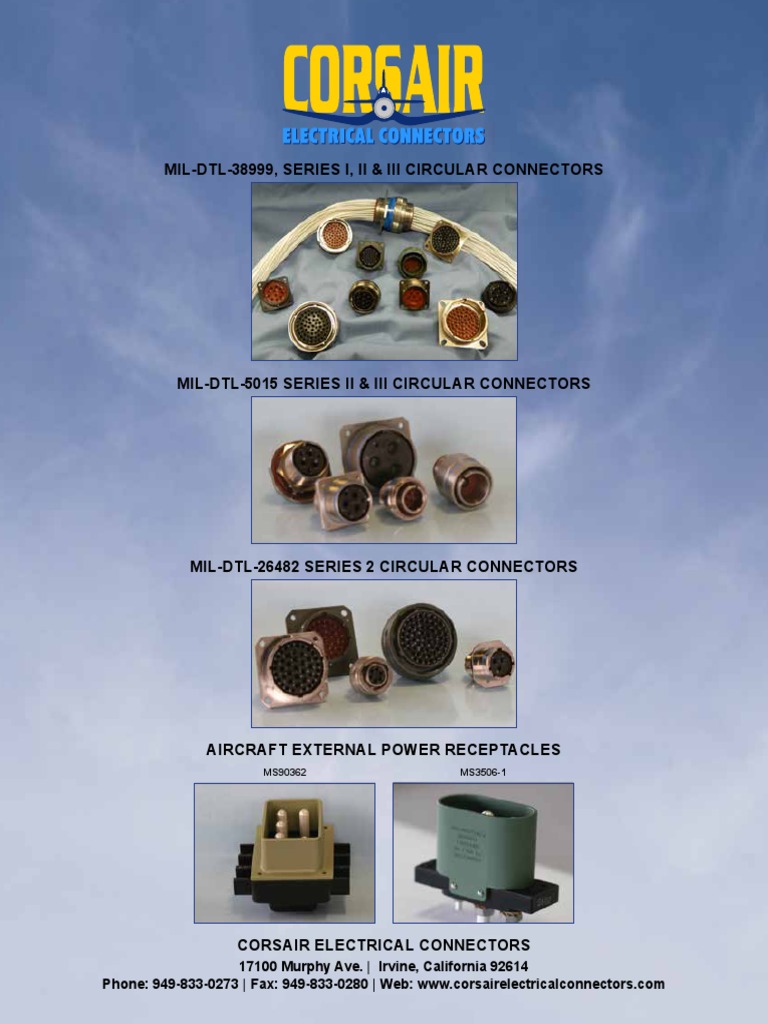 Mil-Dtl-38999 2015 - Corsair - Electrical - Catalog | PDF | Electrical ...