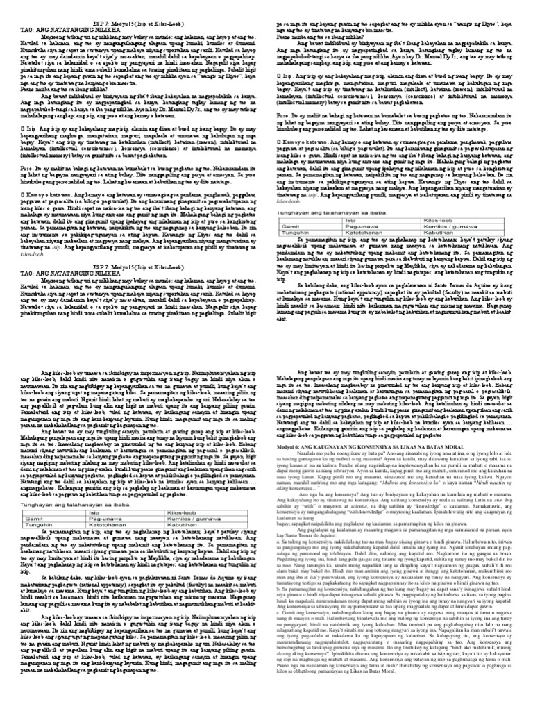 ESP 7 Handouts | PDF