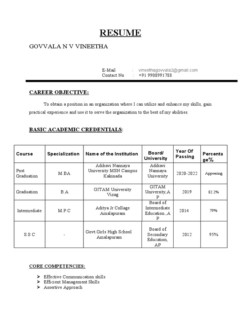 Resume Highlights | PDF | Cognition | Learning