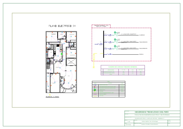 SEMANA 17 - PLANO 04 - PLANTILLA-Layout1 | PDF | Energia electrica | Electricidad