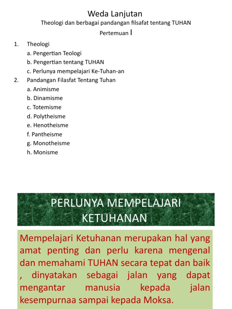 Weda Lanjutan 1 | PDF