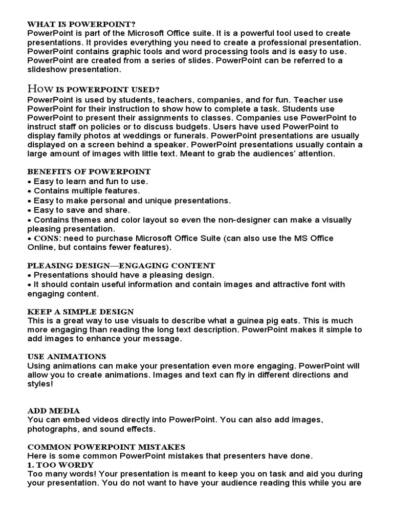 What Is Powerpoint PDF Microsoft Power Point Computing