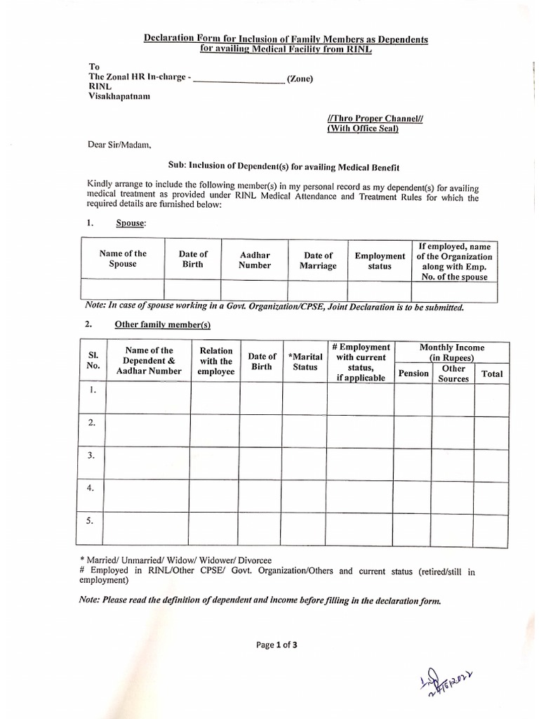 Revised Format For Inclusion - PD | PDF