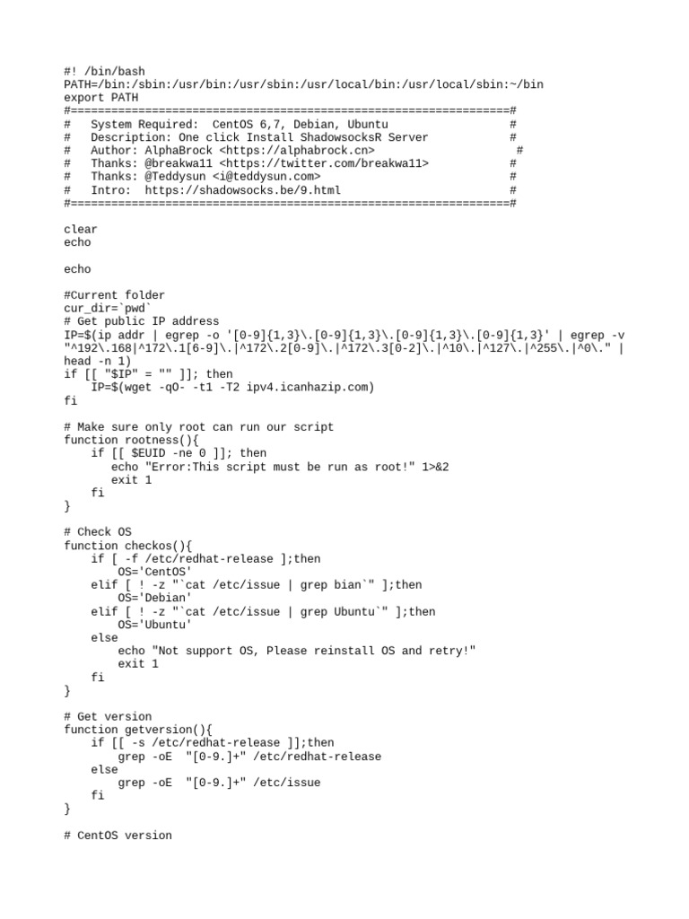 ShadowsocksR VPN Script | PDF | Computing | Software Engineering