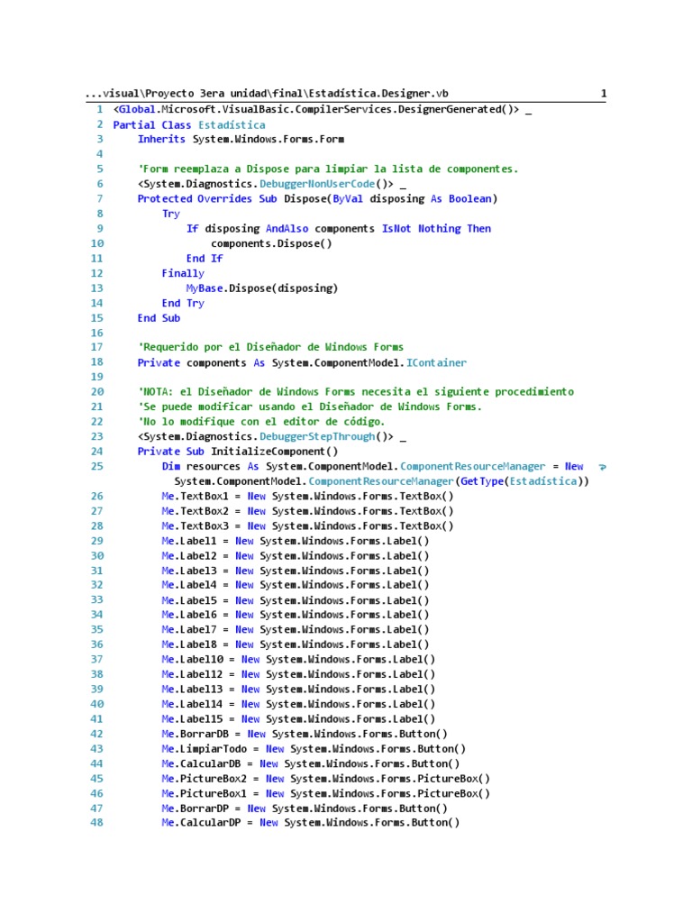 Estadística Diseño Codigo | PDF | Typography | Microsoft Software