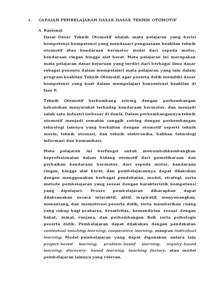 CP TKR, TSM, Tbo, Tab Otomotif 2022 | PDF