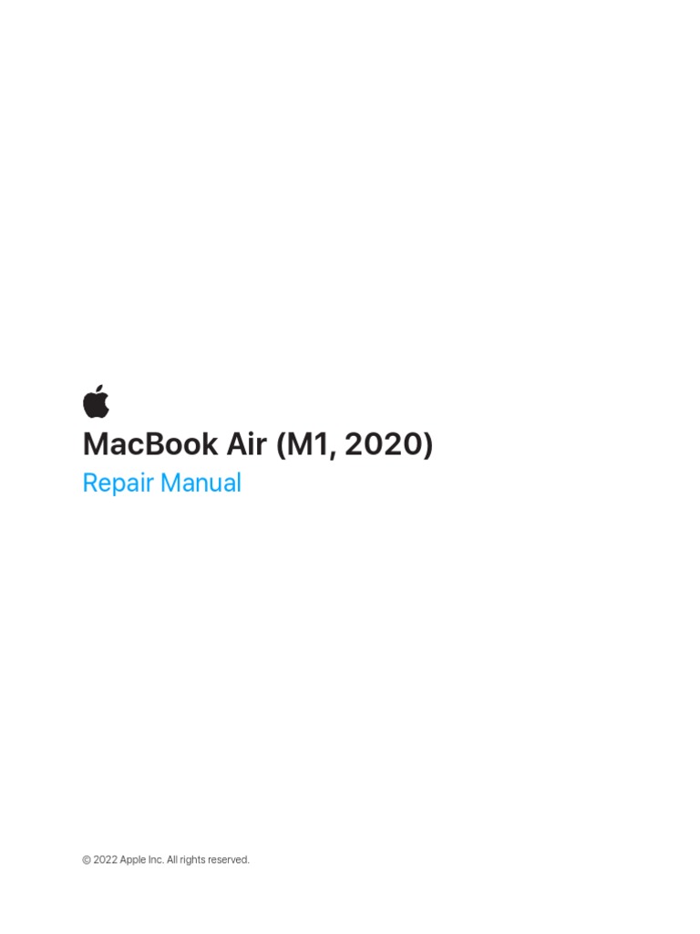 Macbook Air (M1, 2020) : Repair Manual | PDF | Electrostatic Discharge ...