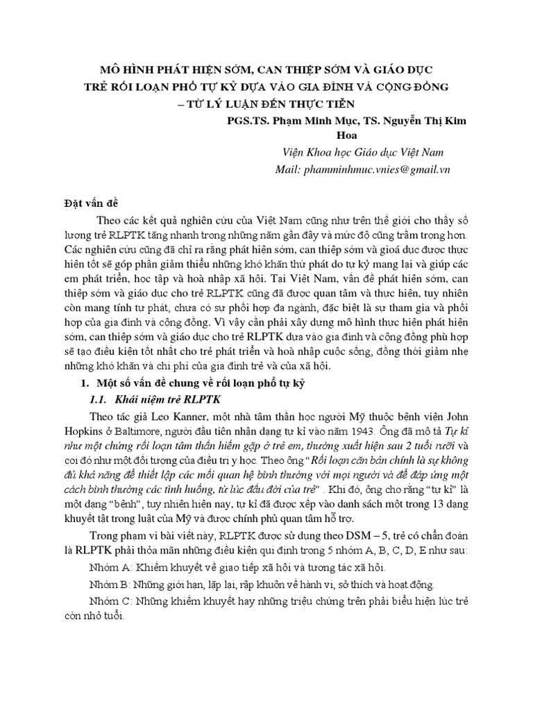 Mo Hinh Phat Hien Som | PDF