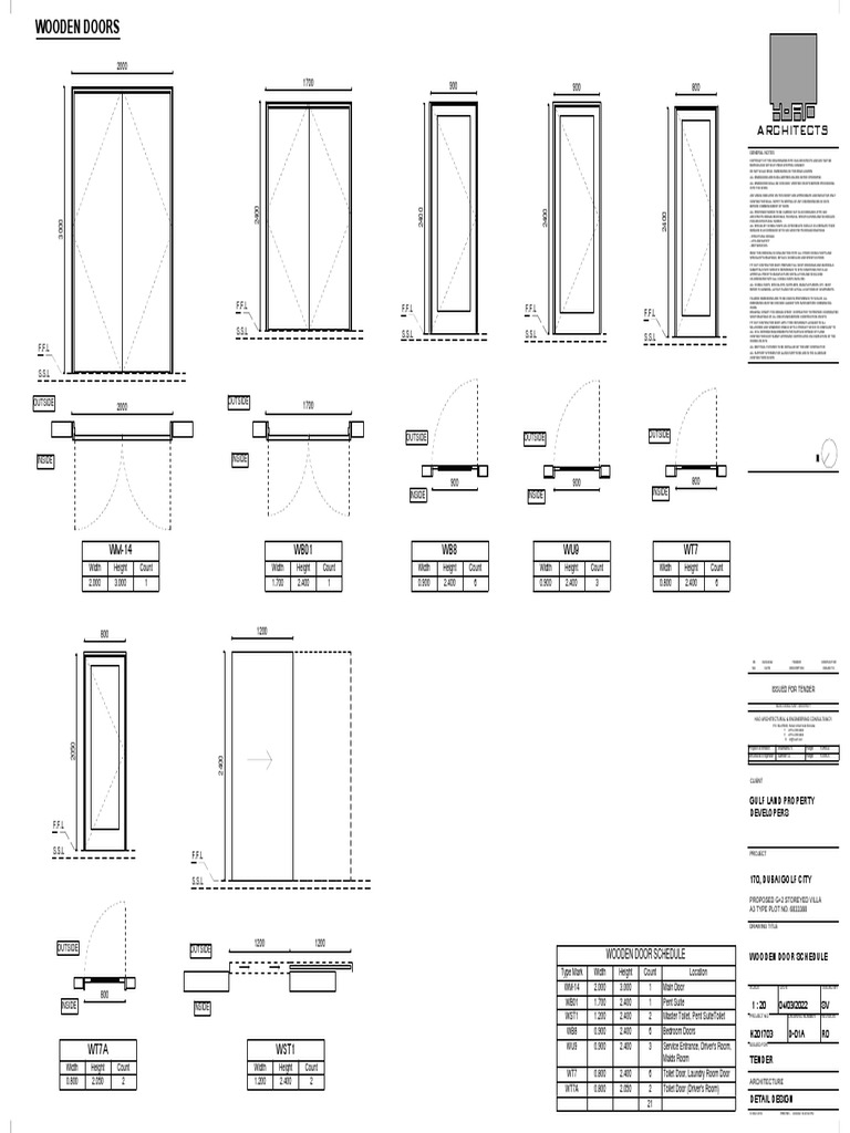 D-01a - Wooden Door Schedule | PDF | Real Estate | Engineering
