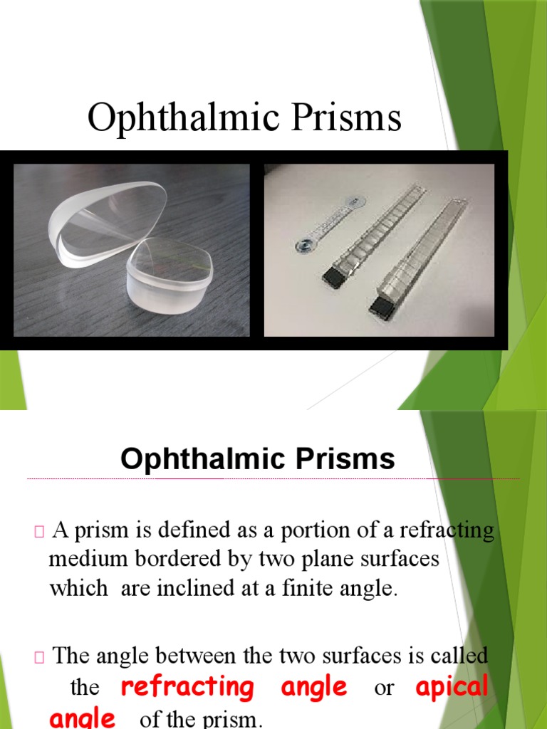 Ophthalmic Prism | PDF | Prism | Refraction