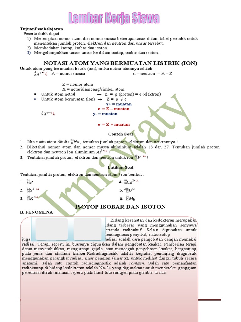 LKS Isotop Isobar Dan Isoton | PDF