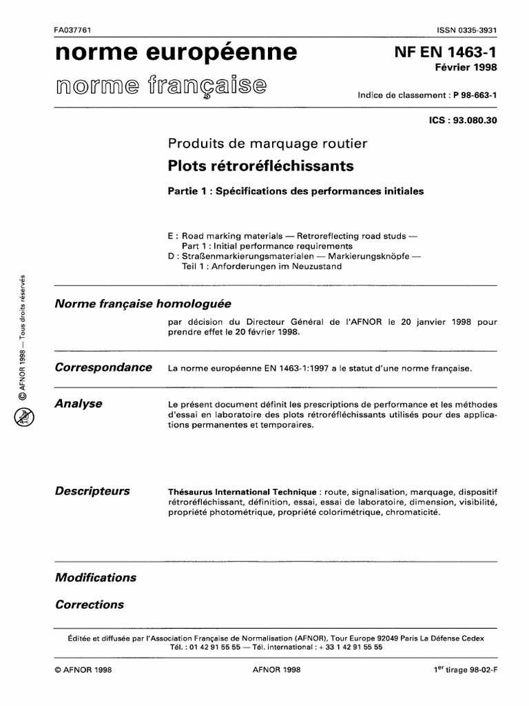 119：NF EN 1463-1-外文 | PDF