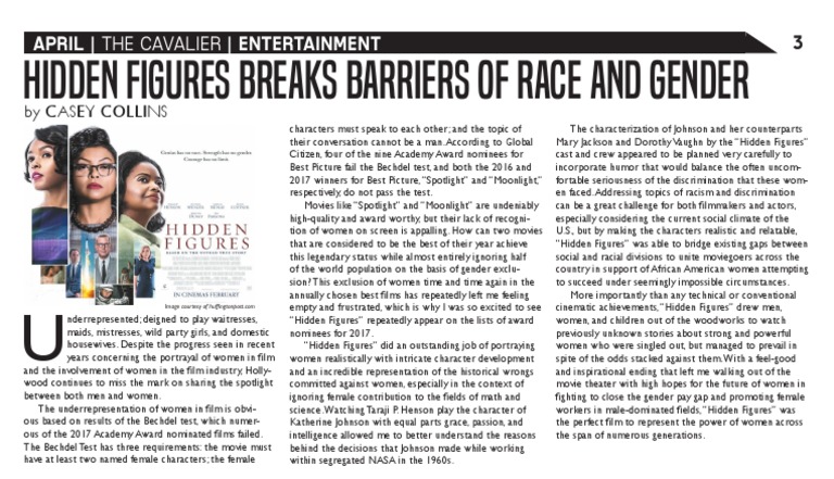 Hidden Figures: A Triumph for Women | PDF | Hidden Figures | Thriller ...