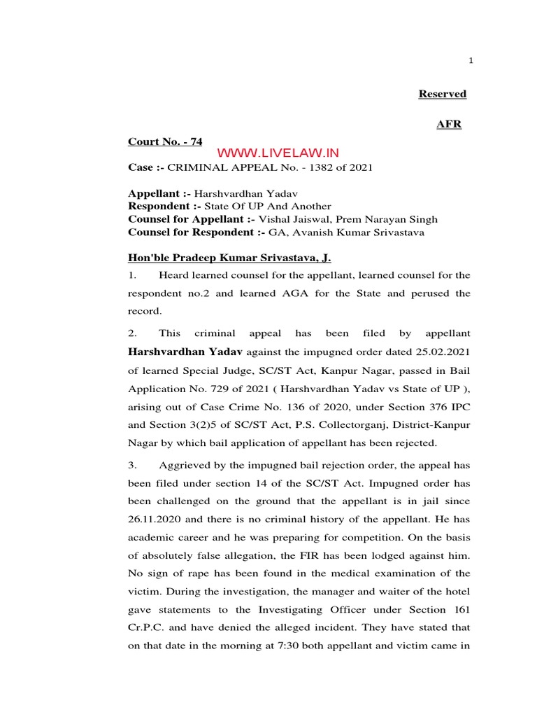 Sex On False Promise of Marriage Allahabad HC 397883 | PDF | Rape ... Sex On False Promise of Marriage Allahabad HC 397883 | PDF | Rape ...