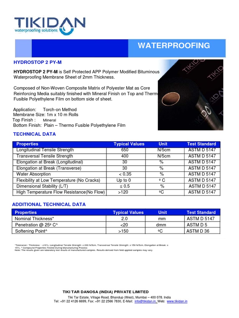 Hydrostop 2 Py M | PDF | Composite Material | Polyethylene