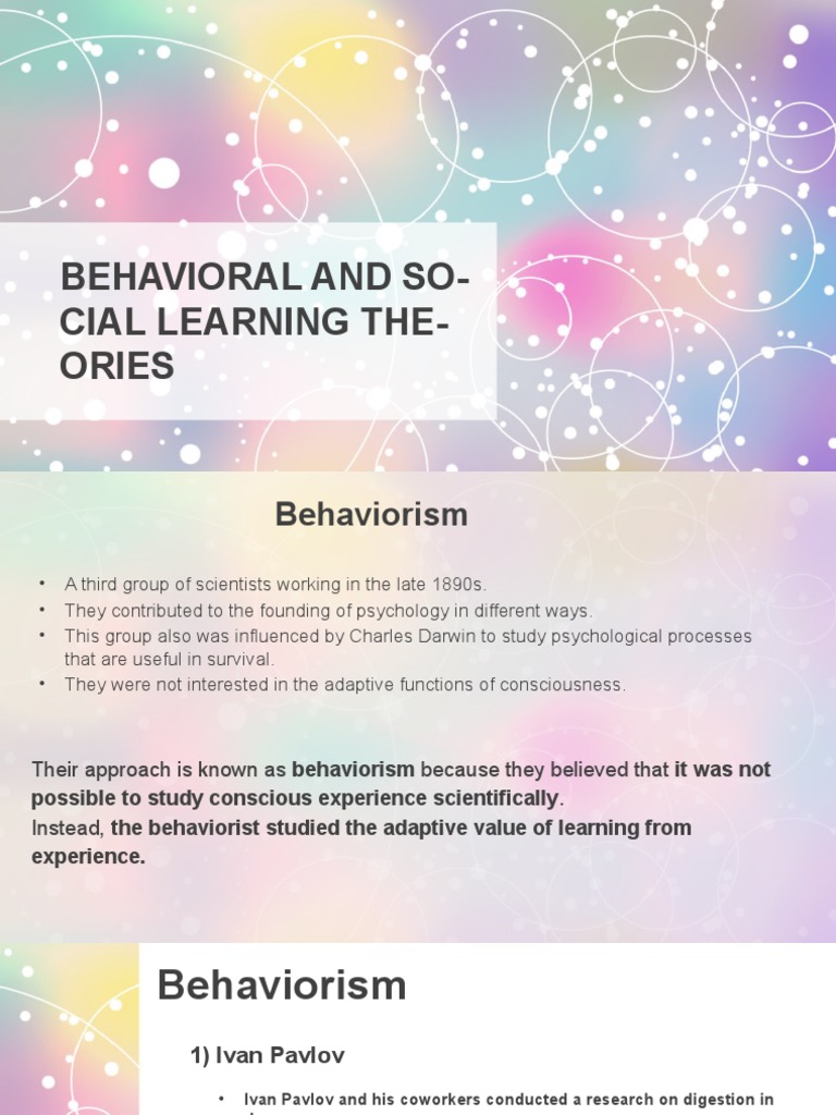 Behaviorism and Social Learning Theory FOUNDATION | PDF | Behaviorism ...