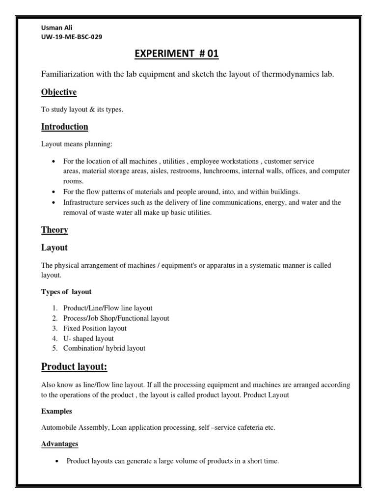 Thermodynamics Lab Equipment Layout Guide | PDF | Steam Engine ...