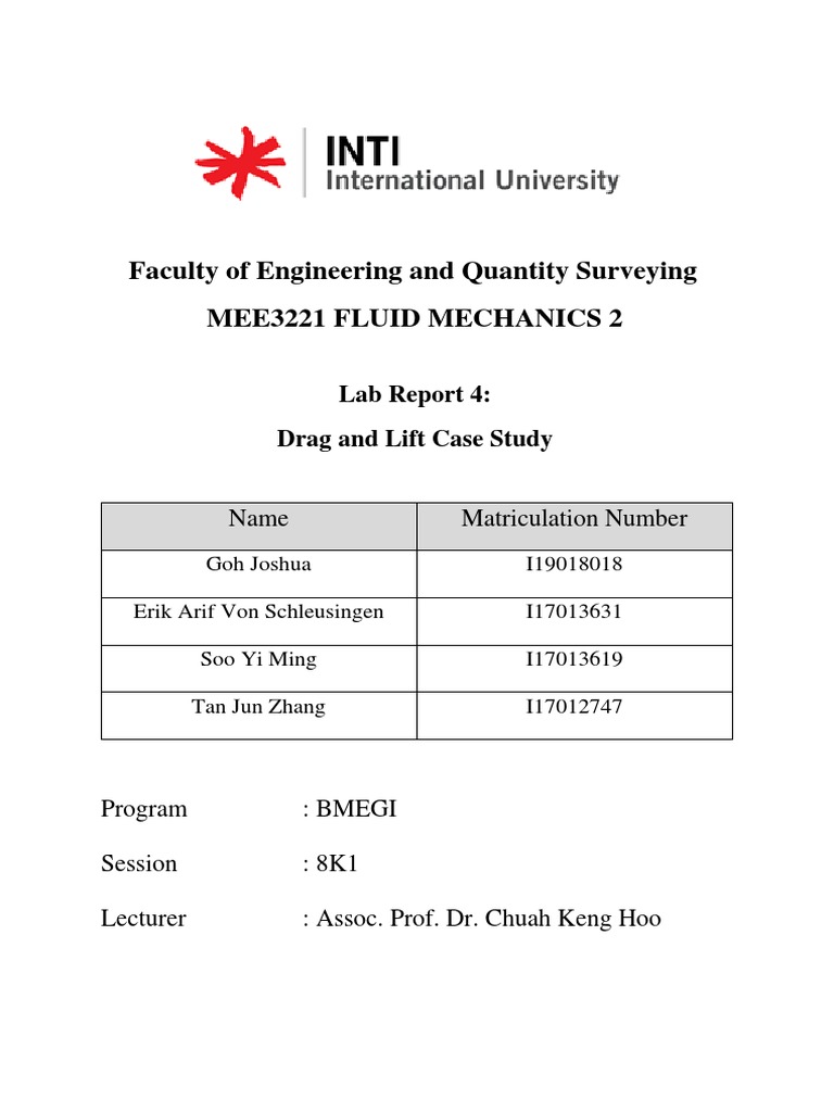 Lab Report 4 - Fluid 2 | PDF | Lift (Force) | Airfoil